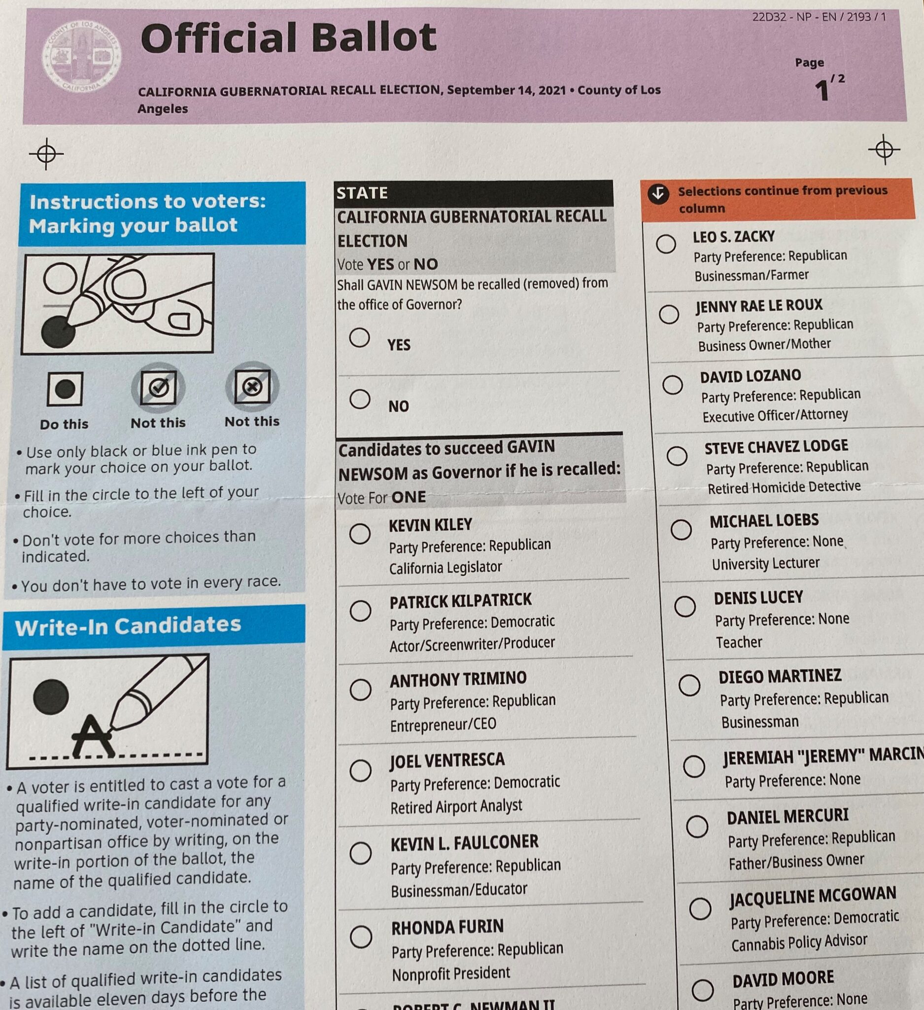 Voting in the California Governor Recall Election | Circling The News